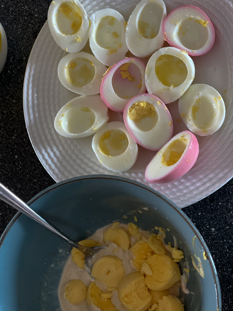 Easy Deviled Eggs - Thyme With Caroline